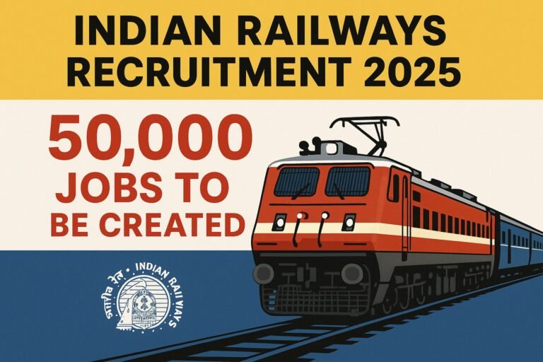 Indian Railways Recruitment 2025: 50,000 Jobs to be Created - Jobify India